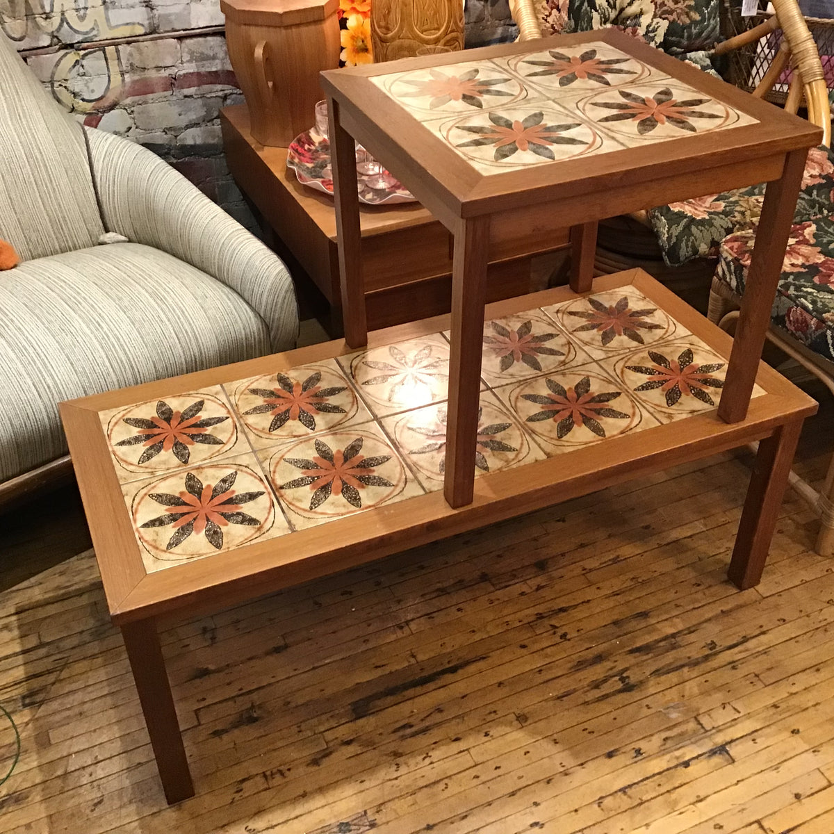 1960s Tile Top Teak Tables – ethel20th